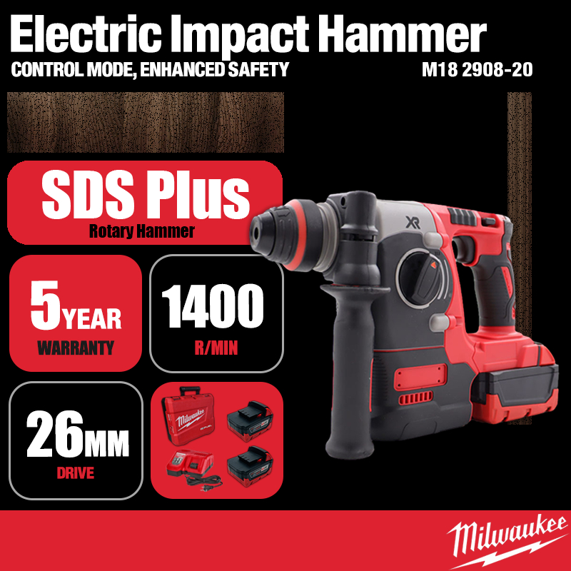 Milwaukee Electric Impact Hammer Cordless Industrial Heavy Duty Hammer ...