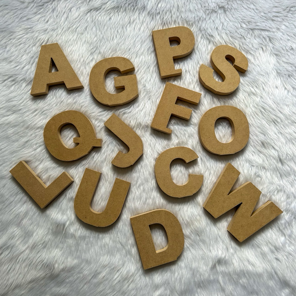MDF Wooden Alphabet Letters Standee – Unpainted ( Front Arial Black ...