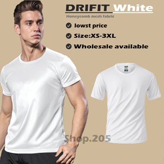 Simple White Dri-Fit T-shirt Unisex Quick Dry Active Wear XS-XXL ...