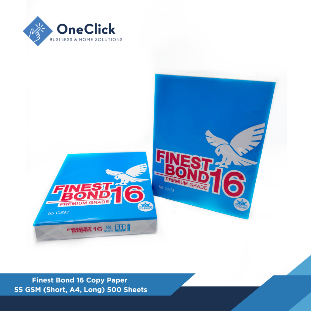 Finest Bond 16 Premium Grade Copy Paper Bond Paper 55GSM 500 Sheets ...