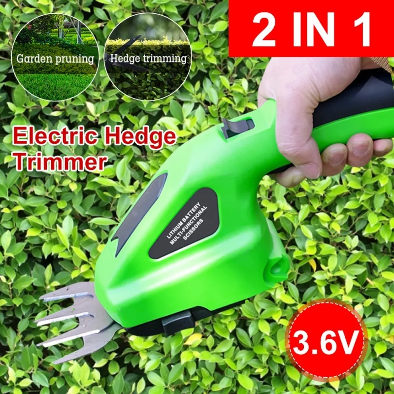 2 In1 Electric Hedge Trimmer Cordless Hedge Cutter Portable Grass ...