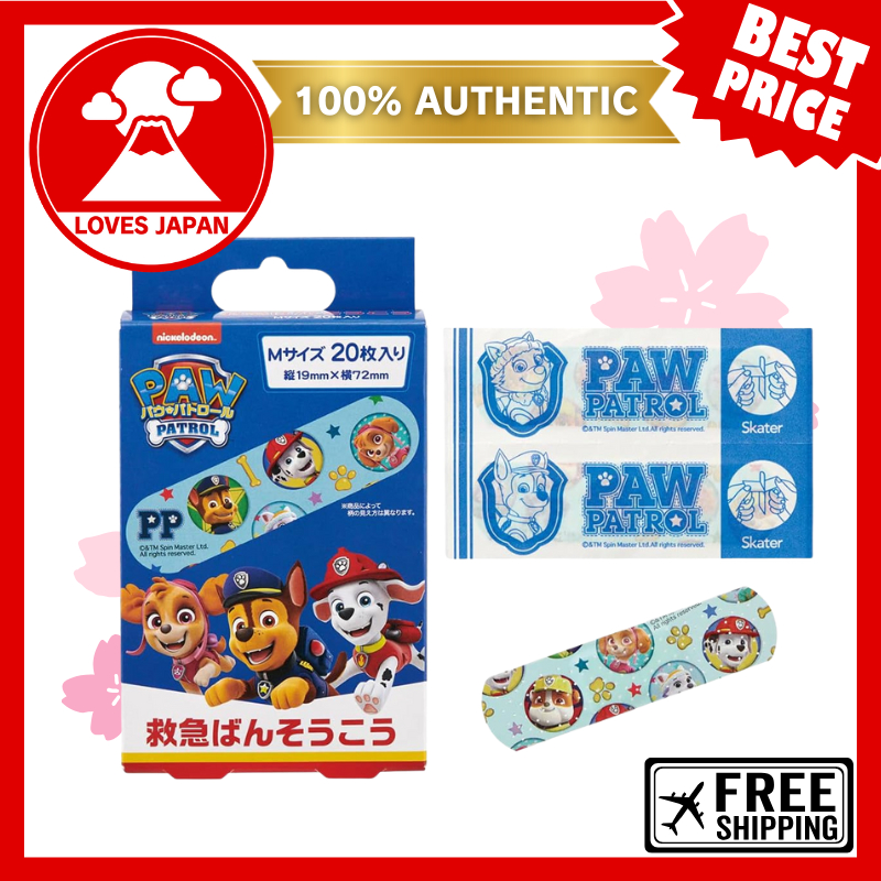 Skater Paw Patrol M-size First Aid Bandages – 20 Waterproof Plasters ...