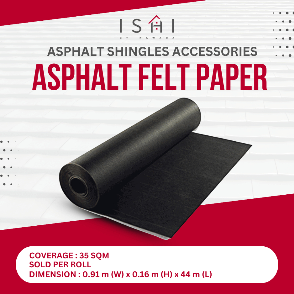 ISHI Asphalt Felt Paper l 44 Meters - SOLD per ROLL | Shopee Philippines