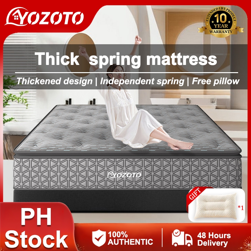YOZOTO Independent memory foam spring mattress Single/Twin/Double/Queen ...