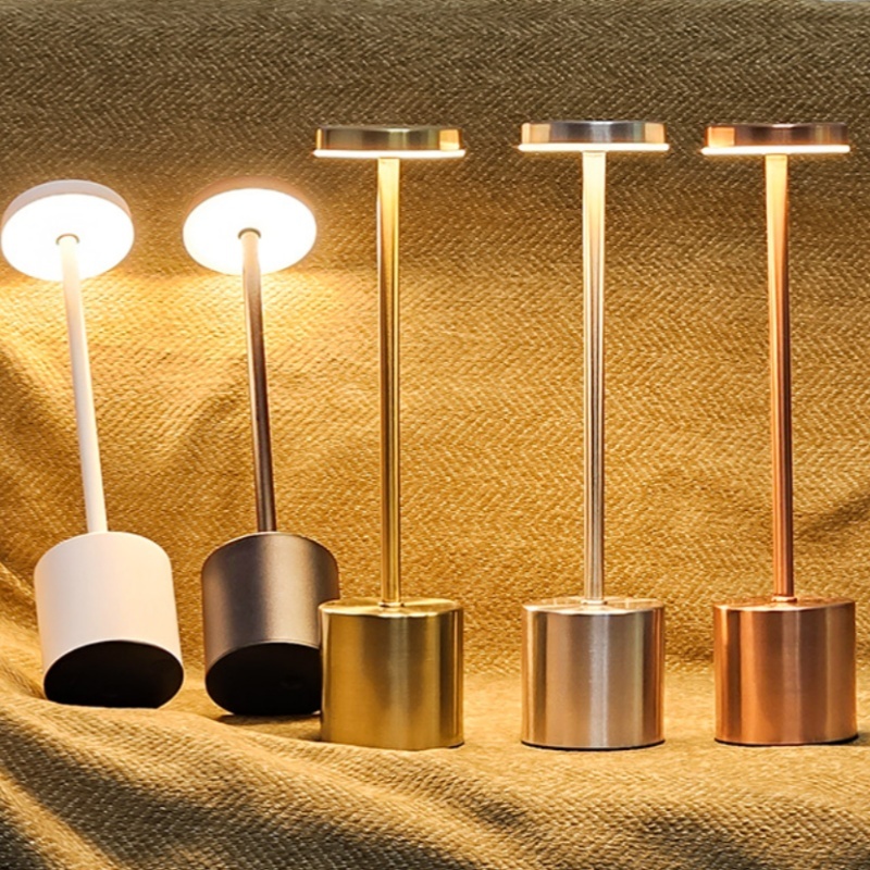 LED Bar Table Lamp 3 Colors Light Brightness Indoor Desk Light Touch ...