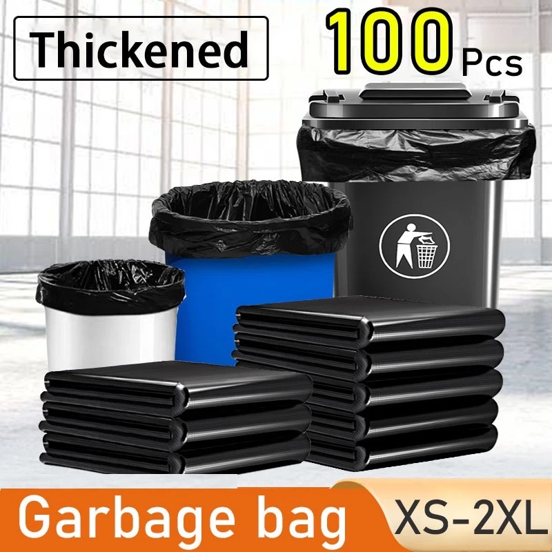 Shipping Today Garbage Bag 100pcs makapal S/M/XL/XXL Durable Black ...