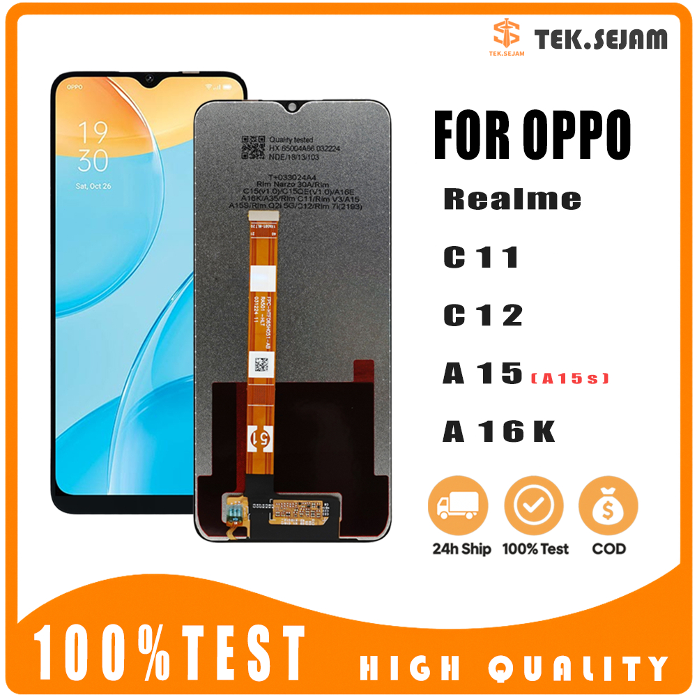 For Realme C11 C12 C15 A15S A16K Narzo 30A Realme V3 Screen Assembly ...