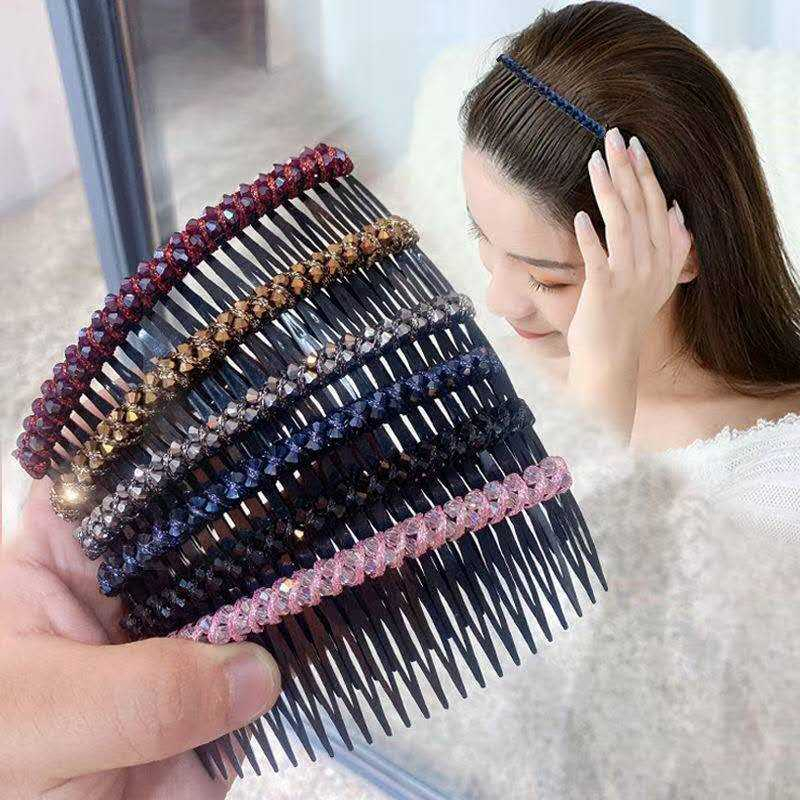 Korean hair comb hair accessories rhinestone ert comb bangs comb ...