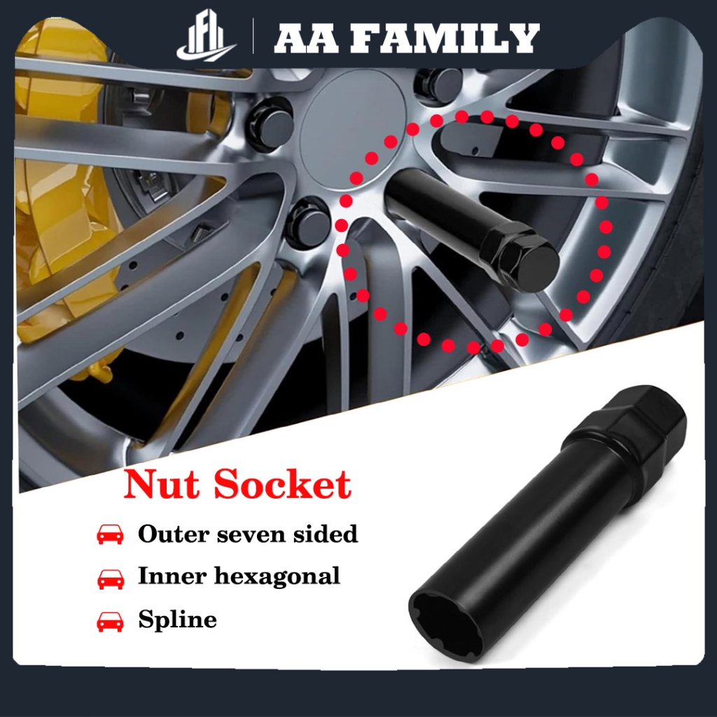 6/7 Spline Hex Wheel Lug Nut Socket Wrench Car DriveTuner Portable ...