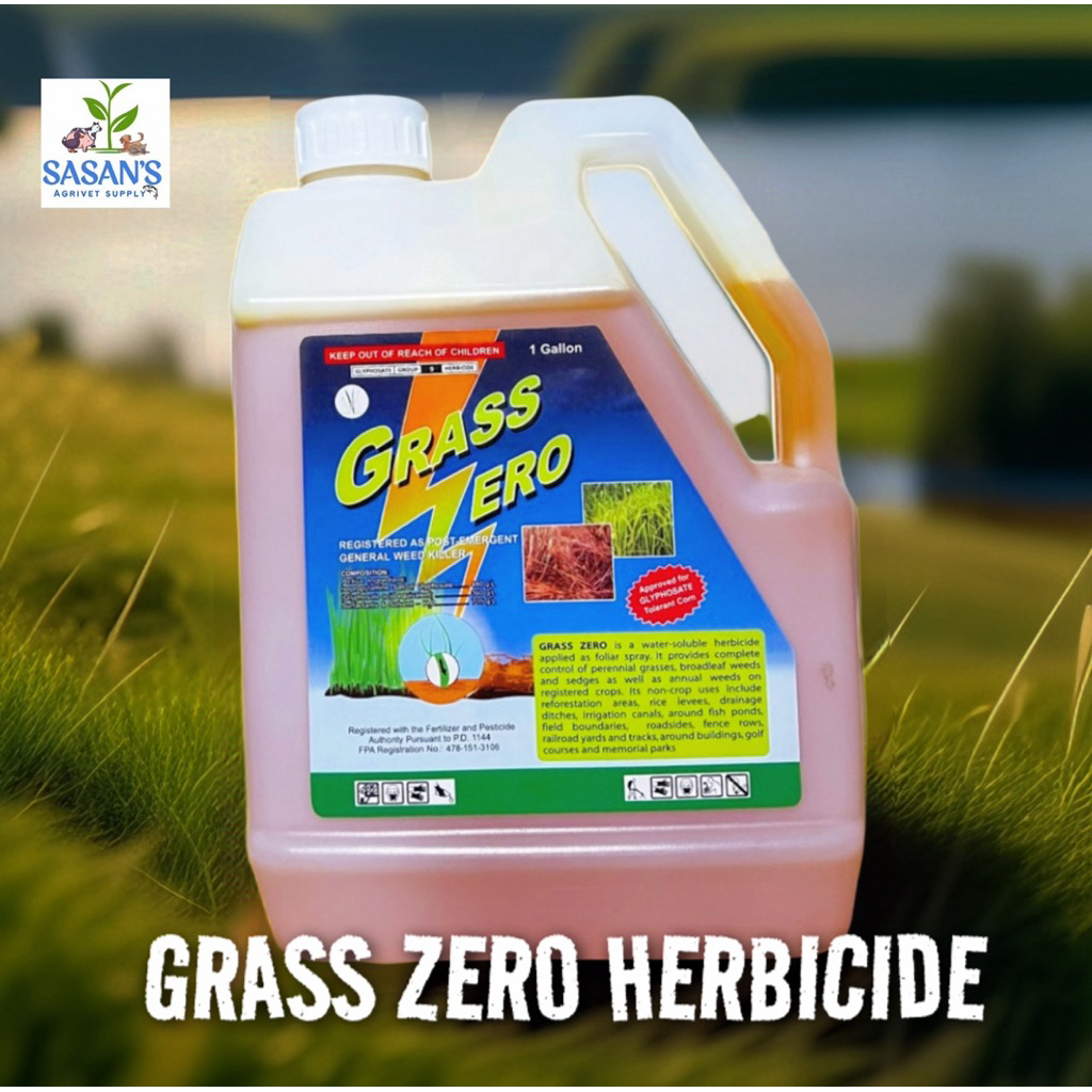 GRASS ZERO 480SL 1 gallon 480SL GLYPHOSATE | Shopee Philippines