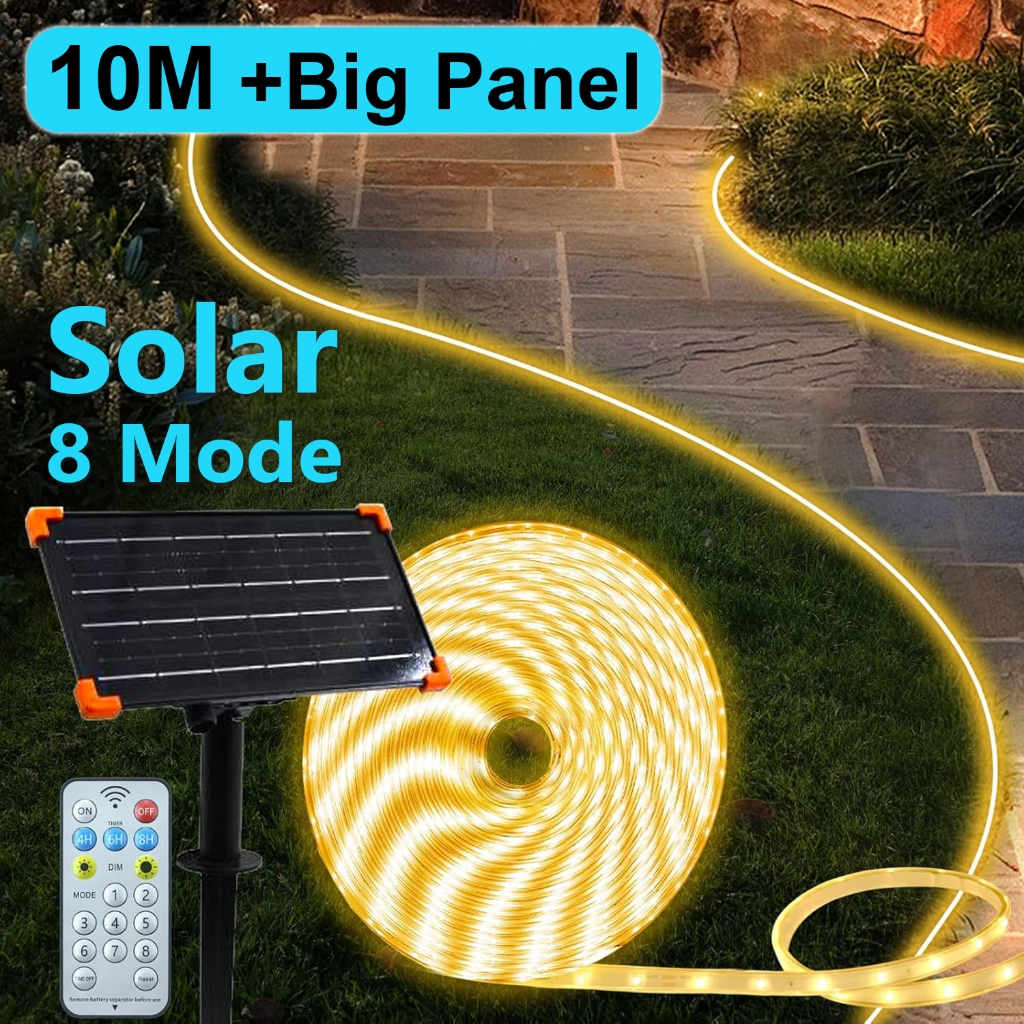 15M/49.2ft Solar Strip Lights Outdoor Waterproof Cove light strip ...