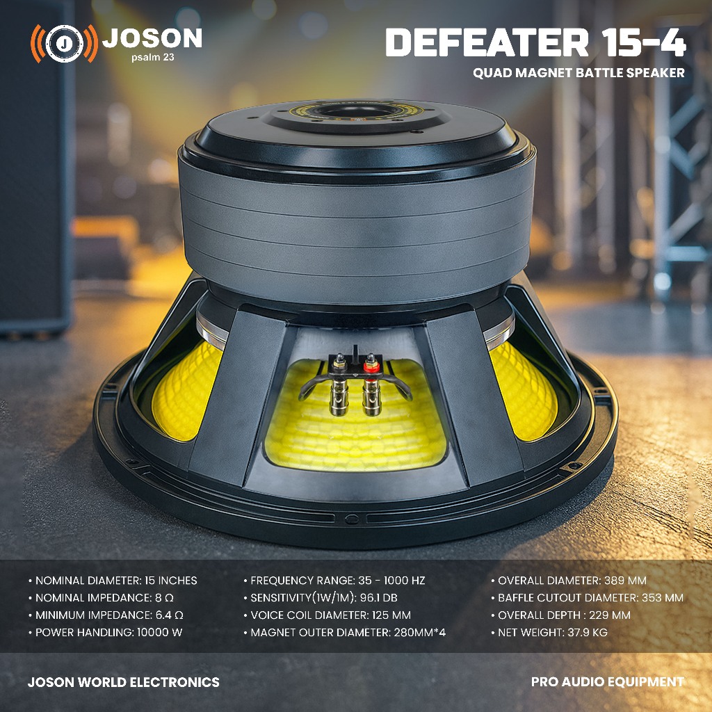 Joson DEFEATER 15-4/18-4 Quad Magnet Battle Speaker | Shopee Philippines