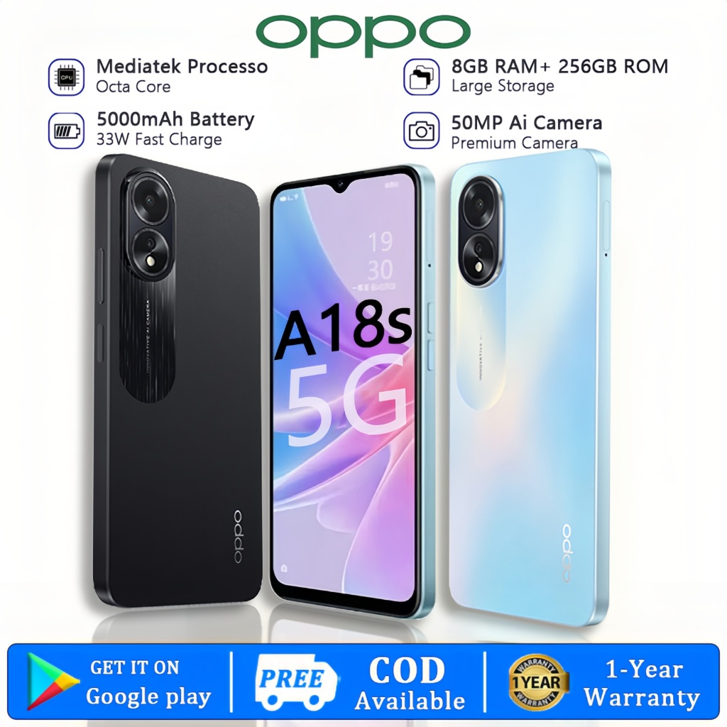 A18s Smartphone 6.56" Display 50MP Camera Cellphone SUPERVOOC Flash ...