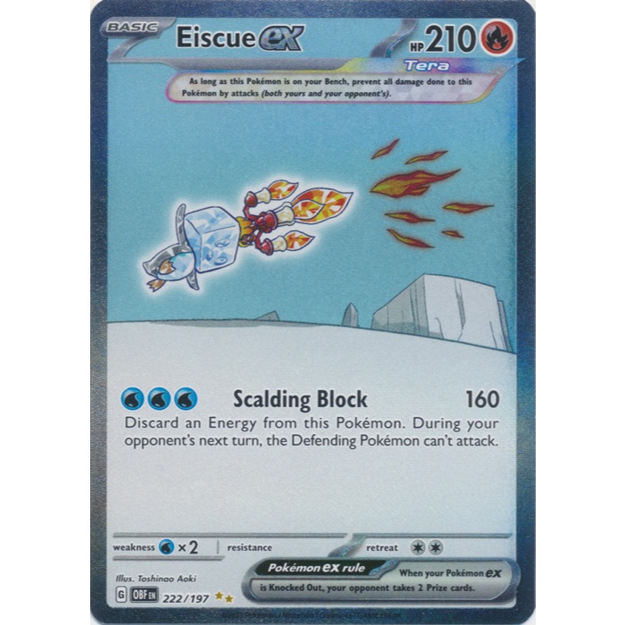 Eiscue ex (Alt Full Art) - 222/197 Pokemon » SV Obsidian Flames Special ...