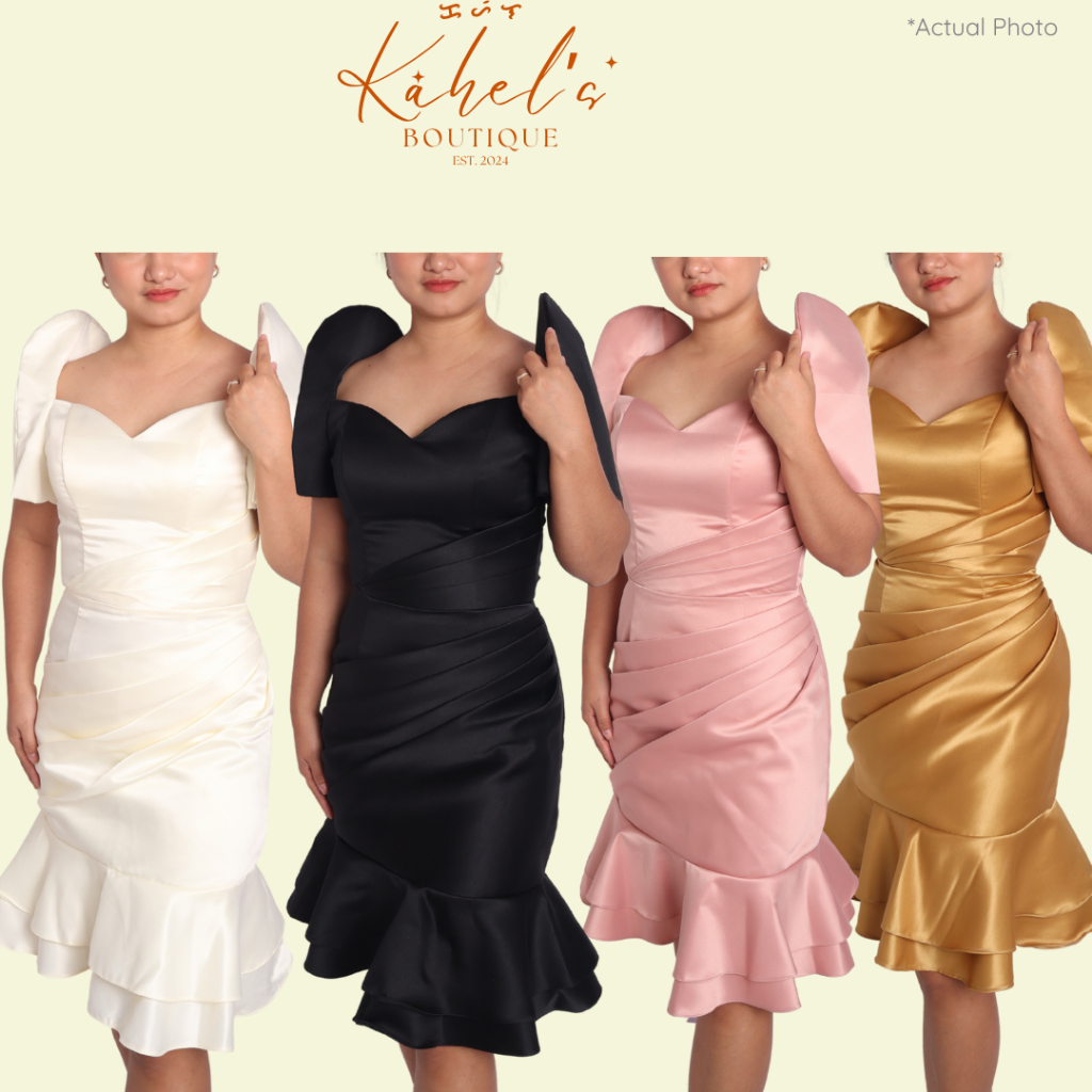 Modern Filipiniana Dress V2 | Kahel's Boutique | Shopee Philippines