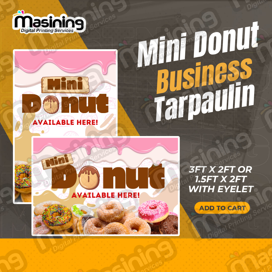 Mini Donuts Business banner Tarpaulin | Shopee Philippines