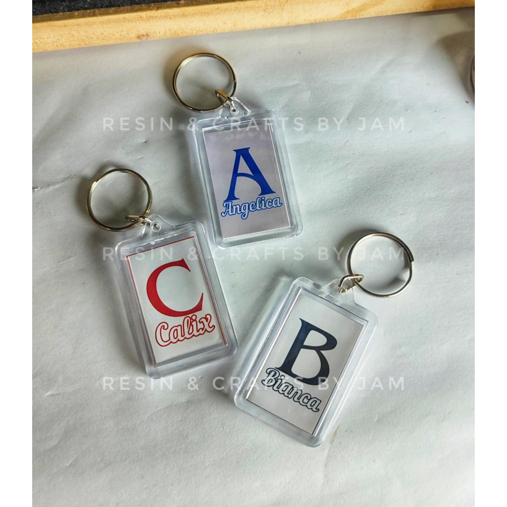 Personalized Acrylic Name Keychain (back to back) | Shopee Philippines
