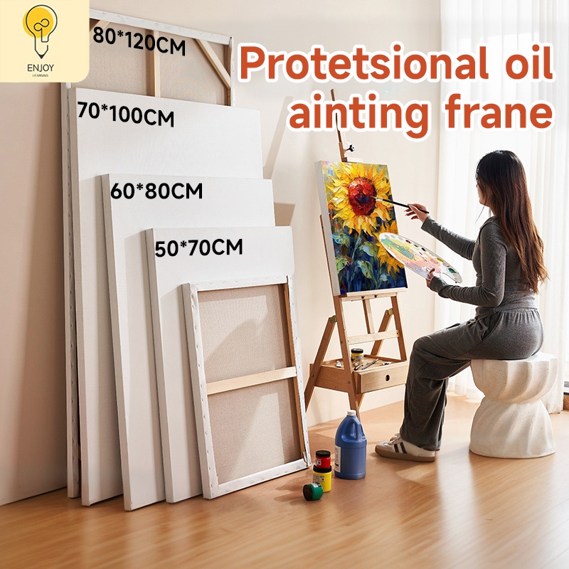 【Big Sizes】Canvas Board for Painting Plain With Wooden Frame 100% ...