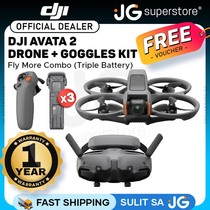 DJI Avata 2 Fly More Combo (1 Battery), FPV Drones with Camera for Adults 4K, Immersive ...