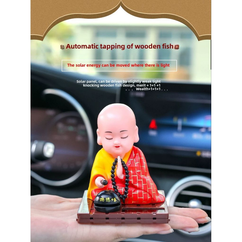 Solar Monk toy praying monk solar powered praying monk figurine moving ...