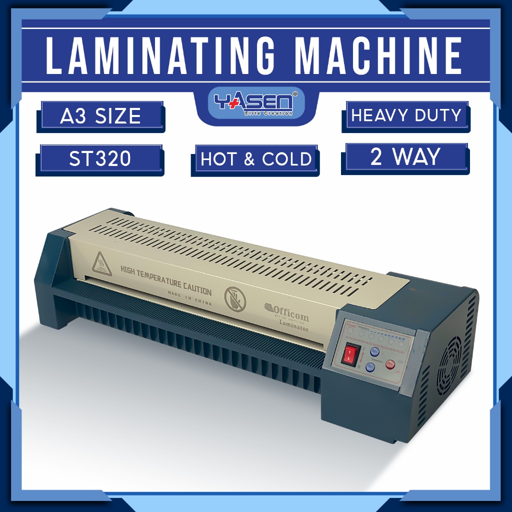 Officom ST320 Laminating Machine A3 Size Heavy Duty Laminator Hot/Cold ...