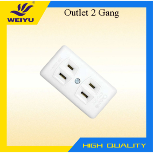 Outlet 2 Gang Surface Type 15A125V/250V Heavy Duty Convenience | Shopee ...