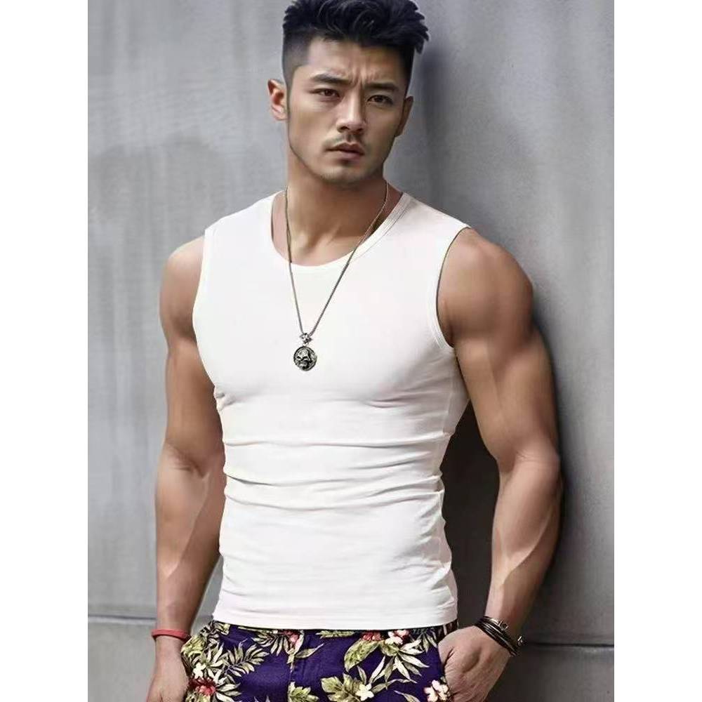 Drifit sleeveless shirt simple plain color fashion summer suit cloth ...