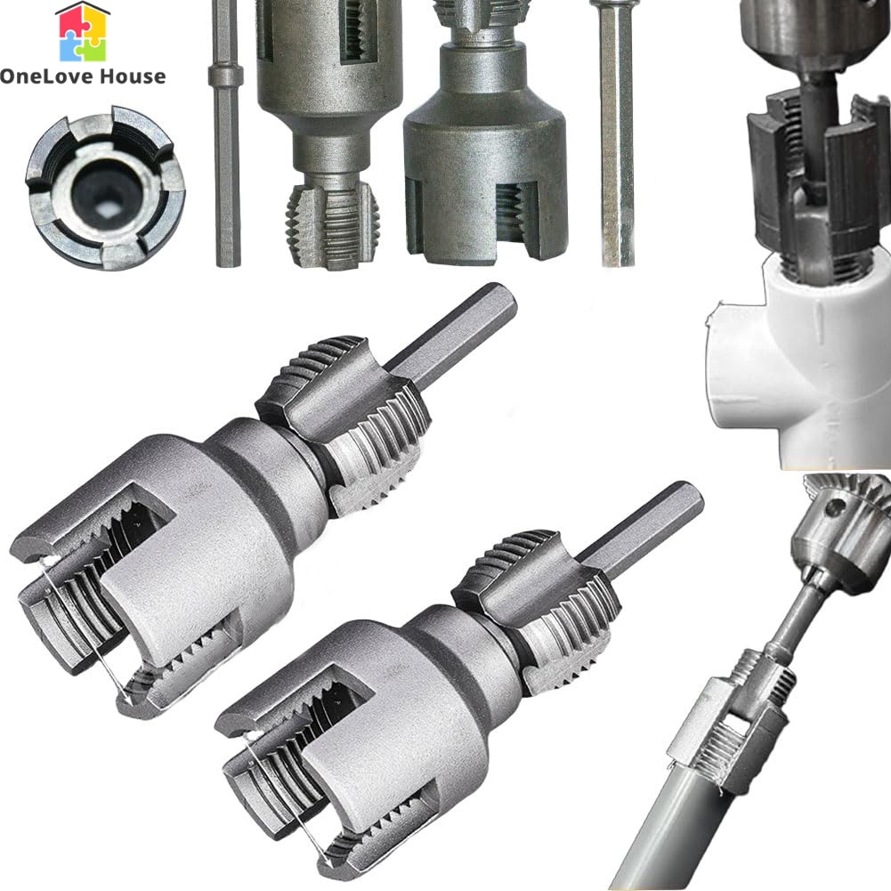 【1/2 Inch】 Pipe Thread Cutting Tool,Electric Drill Compatible PVC Pipe ...