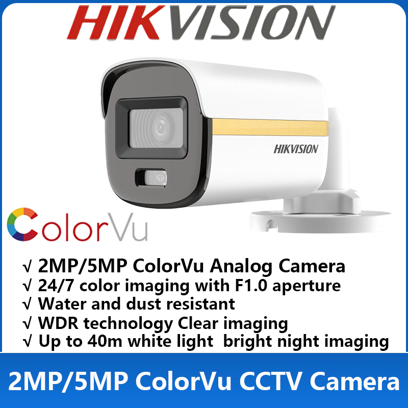 Hikvision HD 2MP/5MP CCTV Camera 24/7 color Waterproof Analog Camera Up ...