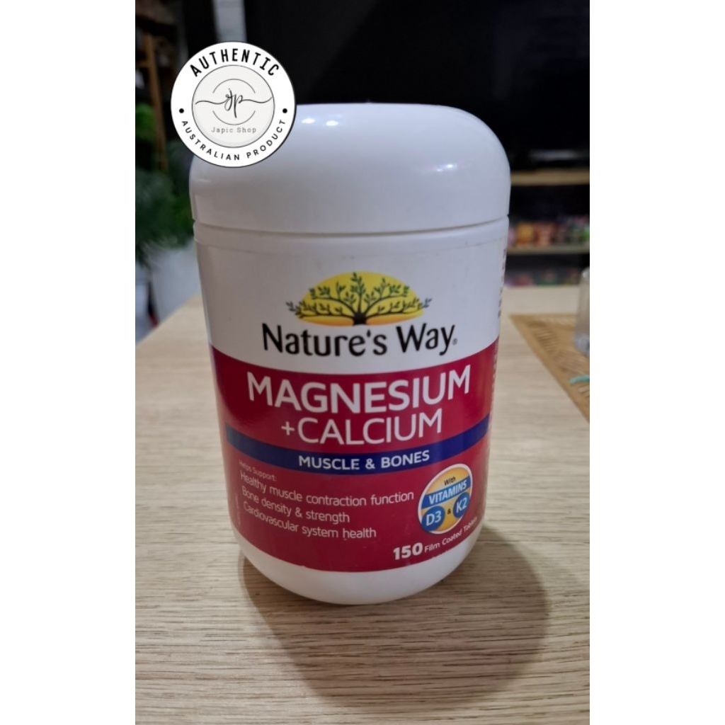 Natures Way Magnesium + Calcium Muscle and Bones (150 tablets) | Shopee ...