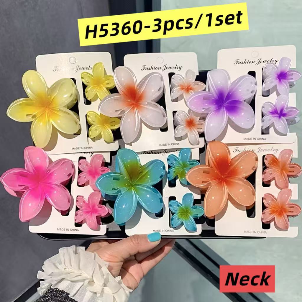 NECK 3pcs 6pcs/set flower hair clips various designs hair accessories ...