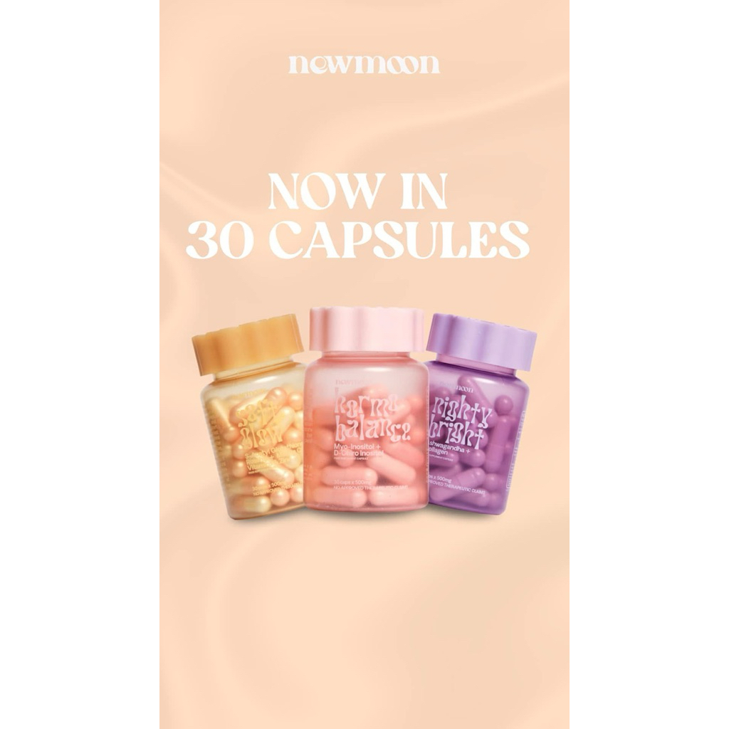 NEW MOON 30 Capsules S-Acetyl Glutathione, Hormo Balance, and Nighty ...