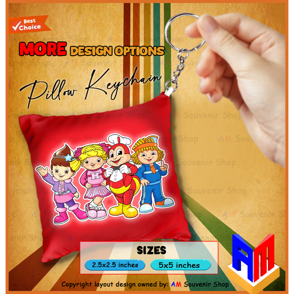 Jollibee Pillow Keychain • Great Abubot or Baptism Party Favor for Kids ...