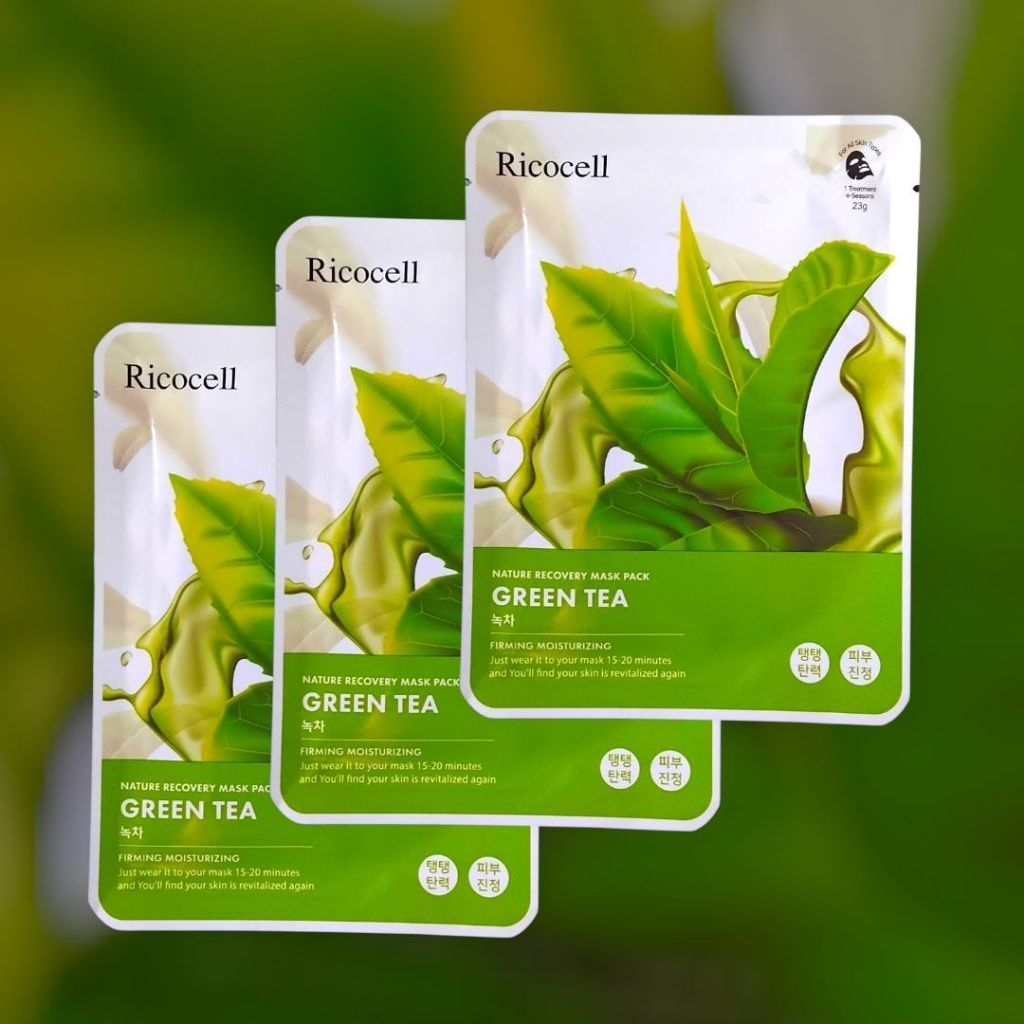 Ricocell Green tea beauty face mask | Shopee Philippines