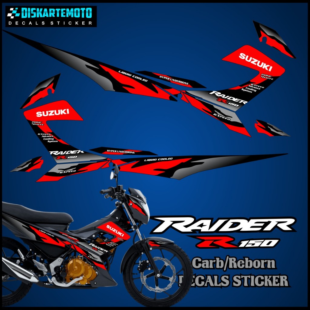 RAIDER 150 CARB,REBORN STICKER DECALS STICKER WITH FREEBIES | Shopee ...