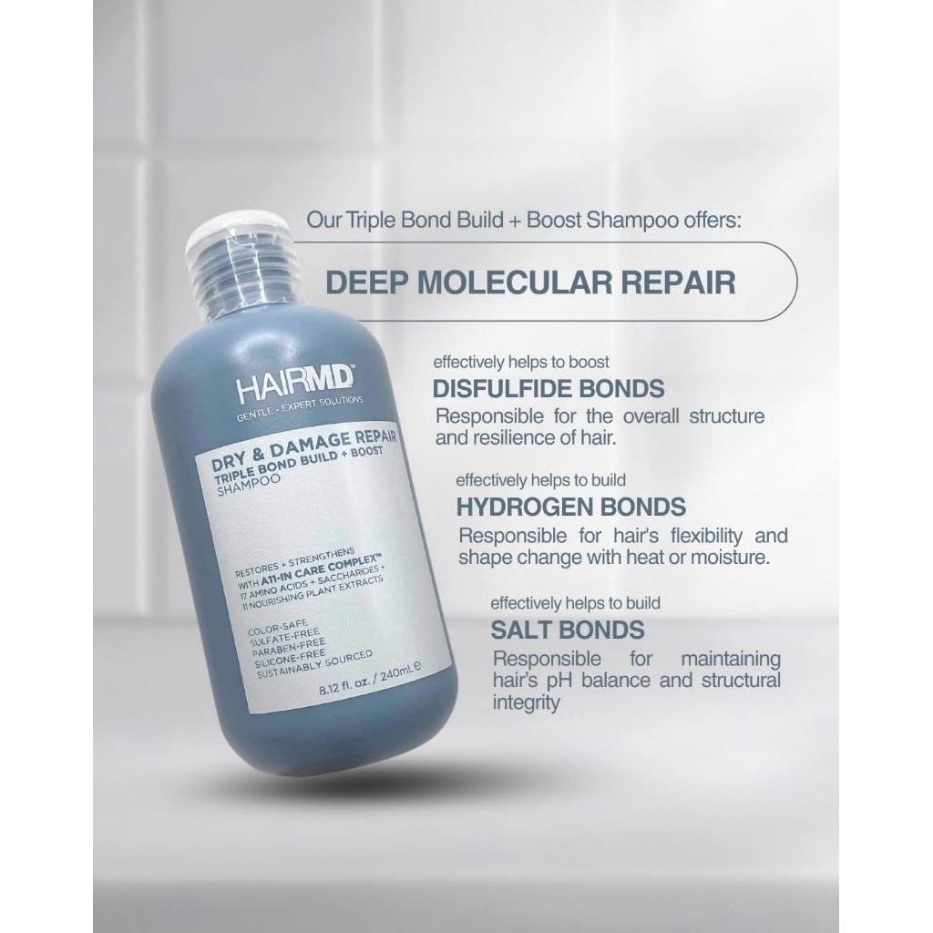 Hortaleza HAIR M.D. Triple Bond Build + Boost Shampoo (240mL) | Shopee ...