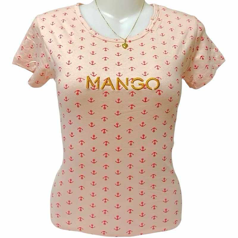 M.A. Women's Embroidered Overrun T-Shirt in Fabric Fit Style Top ...