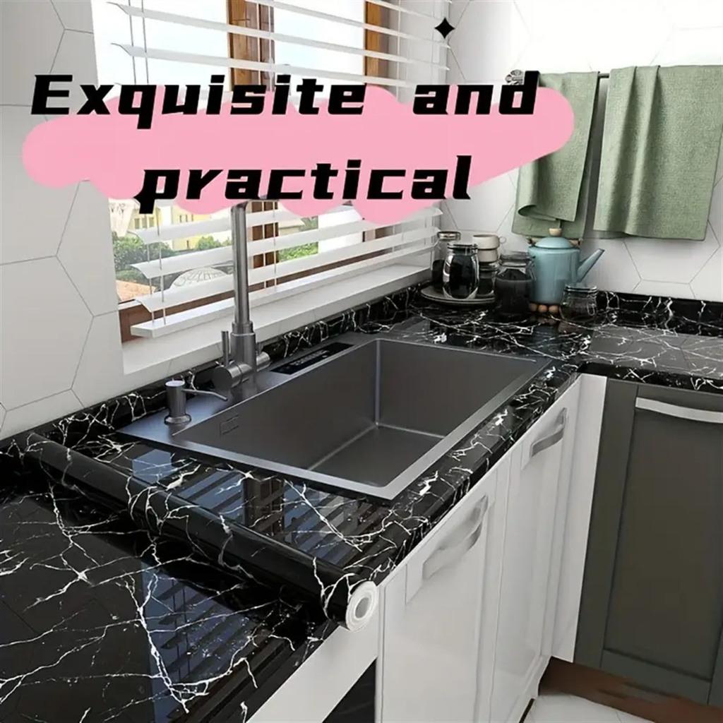 Kitchen Waterproof Oil Resistant Sticker - Marble Pattern High ...