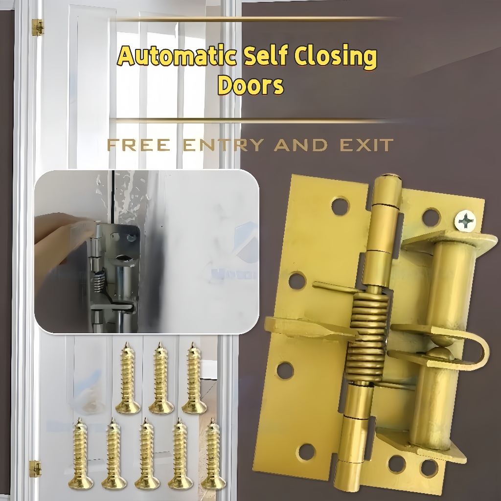 Automatic Door Closing Spring Hinge Adjustable Closing Force For Fire ...