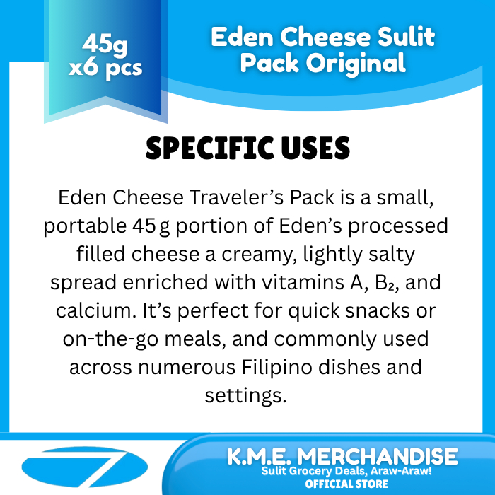 Eden Cheese Original Sulit Pack (45g x 6pcs) | Shopee Philippines