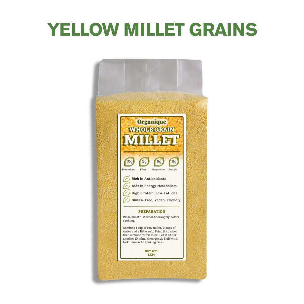 Zenfiber Organiques Yellow Millet Grains - 1kg/500g | Shopee Philippines