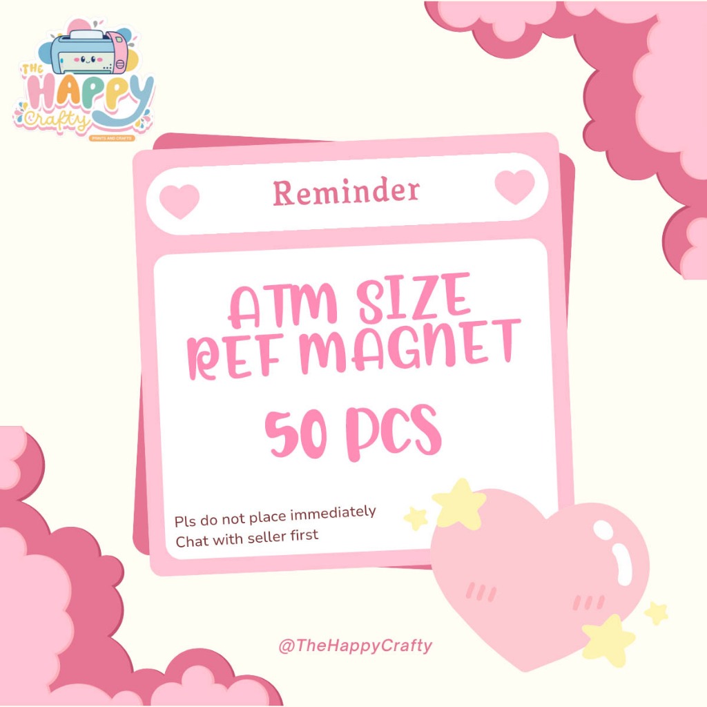 Customized Ref Magnet ATM Size 50pcs | Shopee Philippines