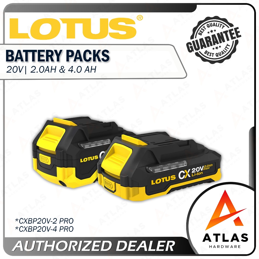 Lotus Battery Pack 20V 2.0Ah CXBP20V-2 PRO & 4.0Ah CXBP20V-4 PRO for ...