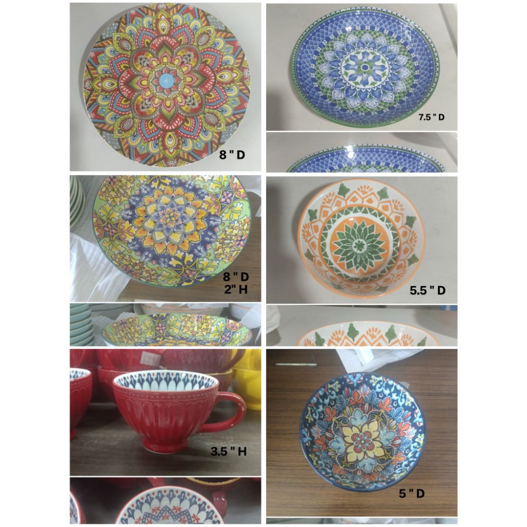Morocan Mugs/Deep Plates/Cake Plate/Mini Bowls | Shopee Philippines