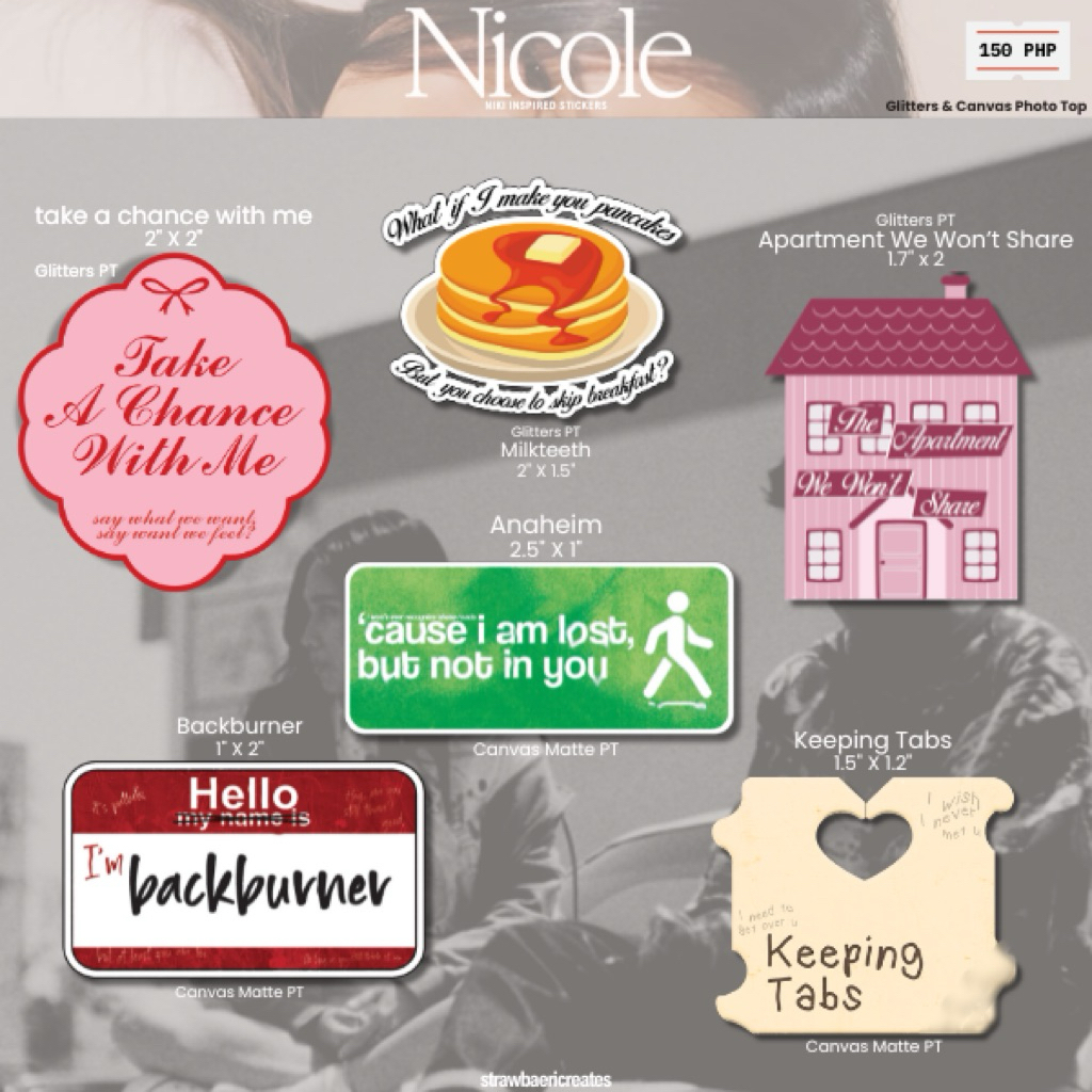 Nicole Niki inspired stickers by baeri creates | Shopee Philippines