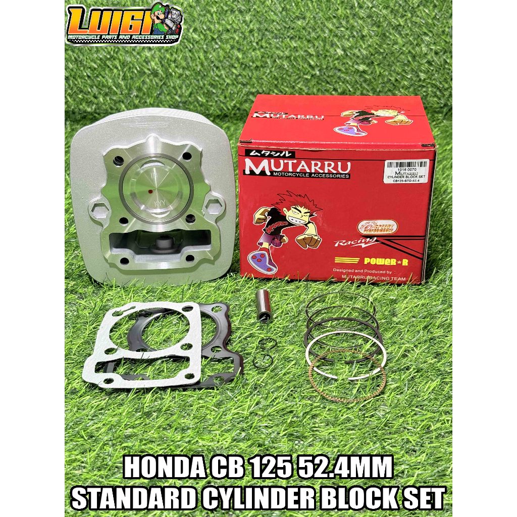 MUTARRU HONDA CB 125 52.4MM STANDARD PISTON CYLINDER BLOCK SET 100% ...