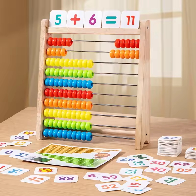 Wooden Counting Toy Education Math Toy Abacus Arithmetic Kids Toddler ...