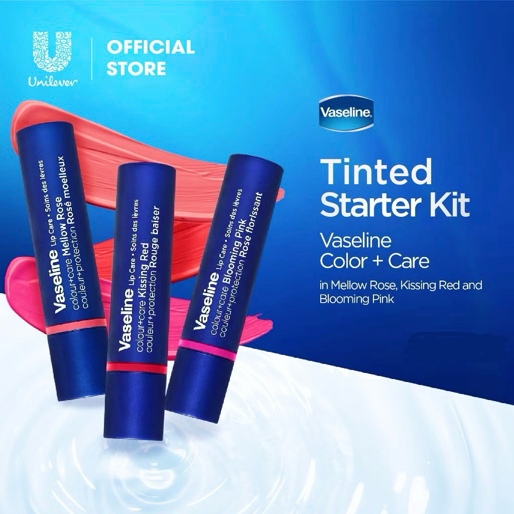 Vaseline Lip Care Colour Care Kissing Red | Blooming Pink | Mellow Rose ...