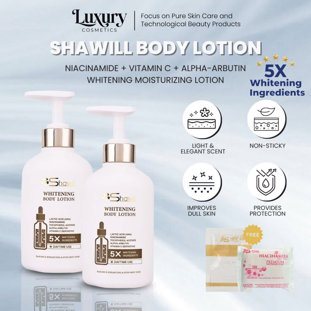 Luxury Shawill Body Lotion With Niacinamide Vitamin C Alpha-Arbutin ...