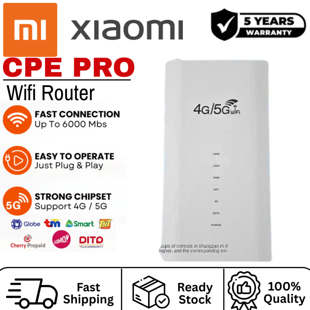 XIAOMI WiFi Router Sim Card Modem 𝟒𝐆/𝟓𝐆 𝐂𝐏𝐄 𝐏𝐑𝐎 LTE Cat12 Up To 600Mbps ...
